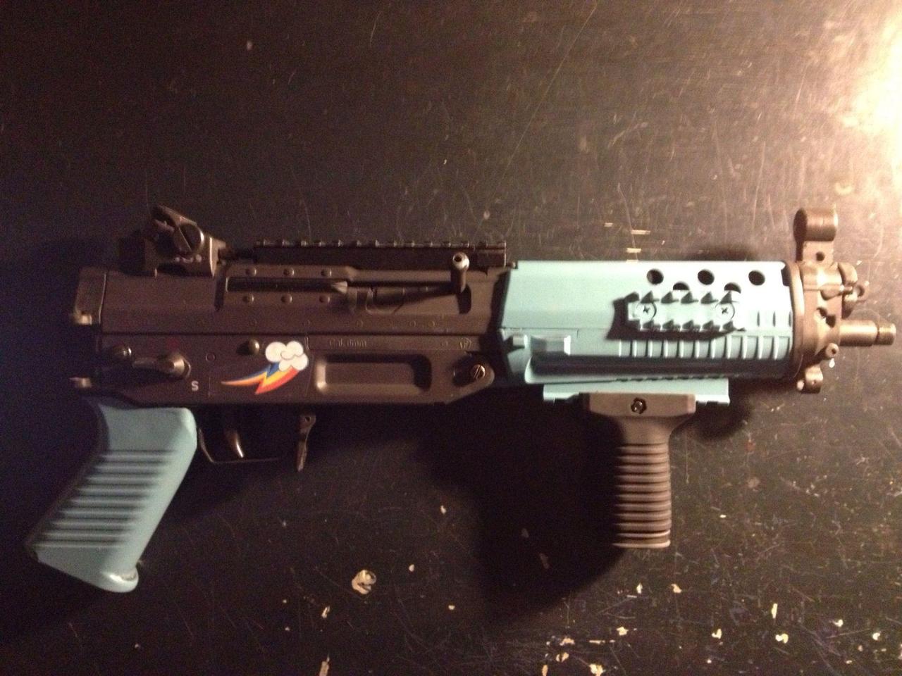 #338520 - safe, rainbow dash, g4, airsoft, carbine, cutie mark, gun ...