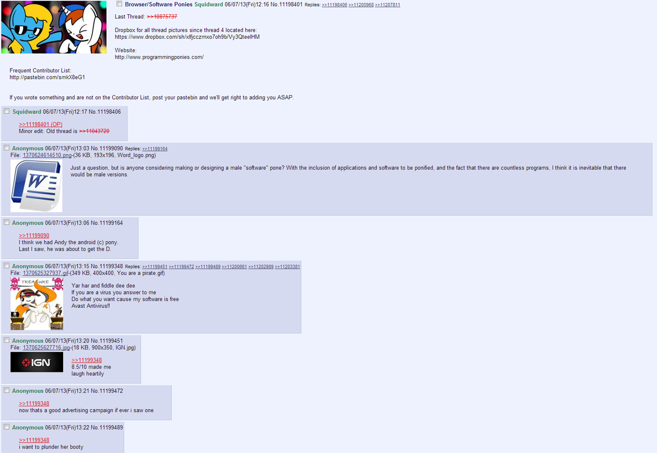 #347749 - safe, /mlp/, 4chan, 4chan screencap, browser ponies, thread ...