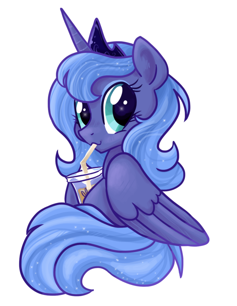 #349257 - safe, artist:zoidledoidle, princess luna, coffee, drinking ...