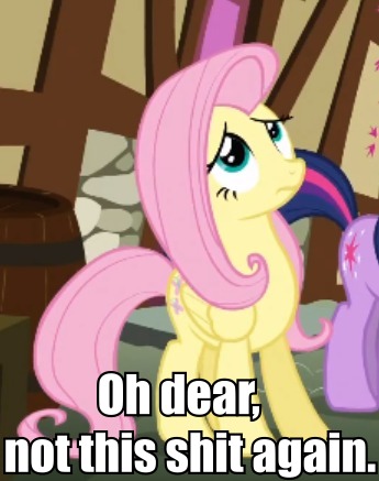 #349290 - safe, fluttershy, g4, image macro, reaction image, vulgar ...