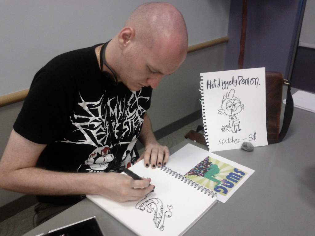 #351800 - safe, artist:drbob666, spike, human, trotcon, trotcon 2012 ...