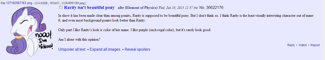 #354497 - safe, rarity, ponychan, ponychan screencap, text - Derpibooru