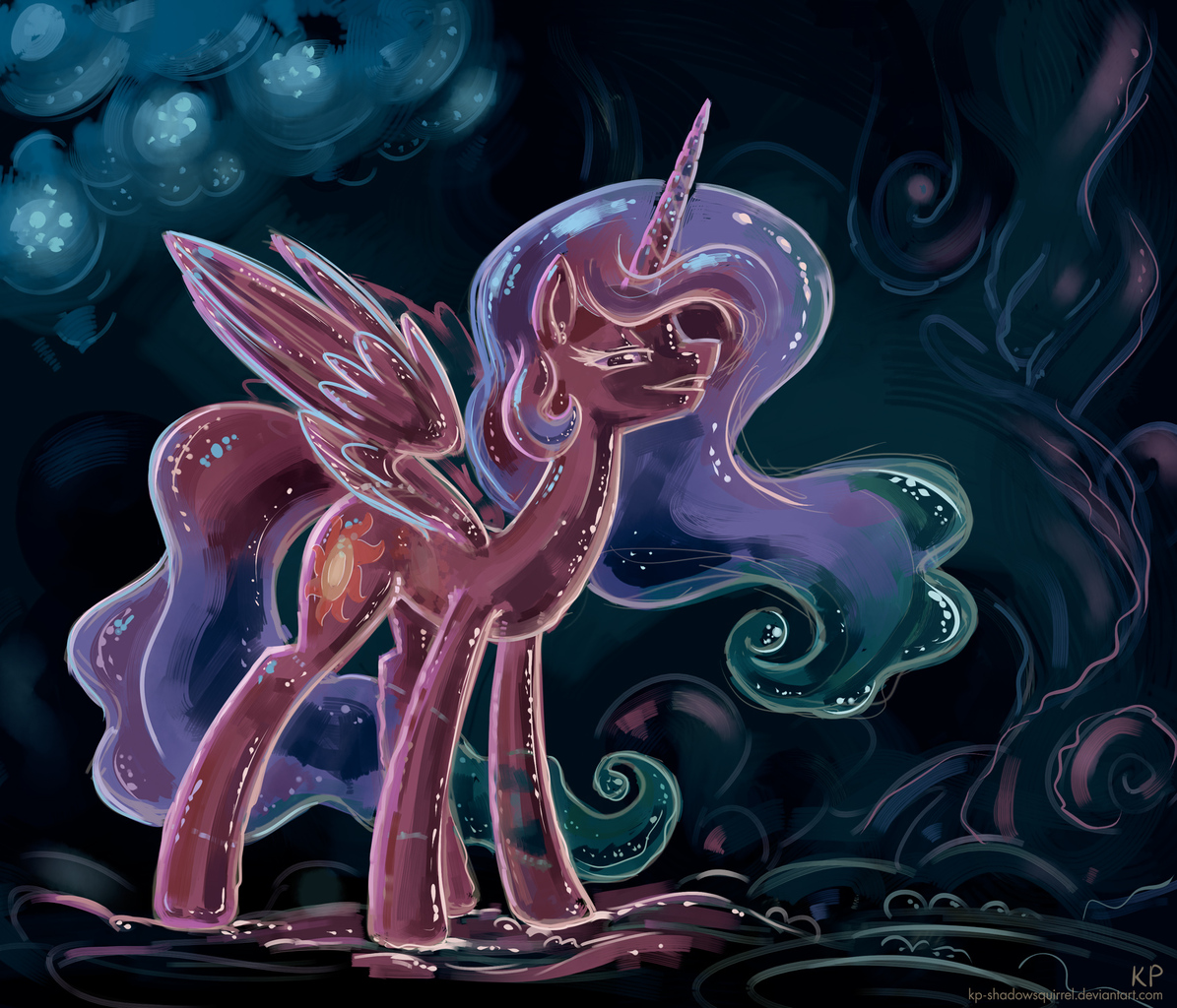 #354989 - safe, artist:kp-shadowsquirrel, princess celestia, goo pony ...