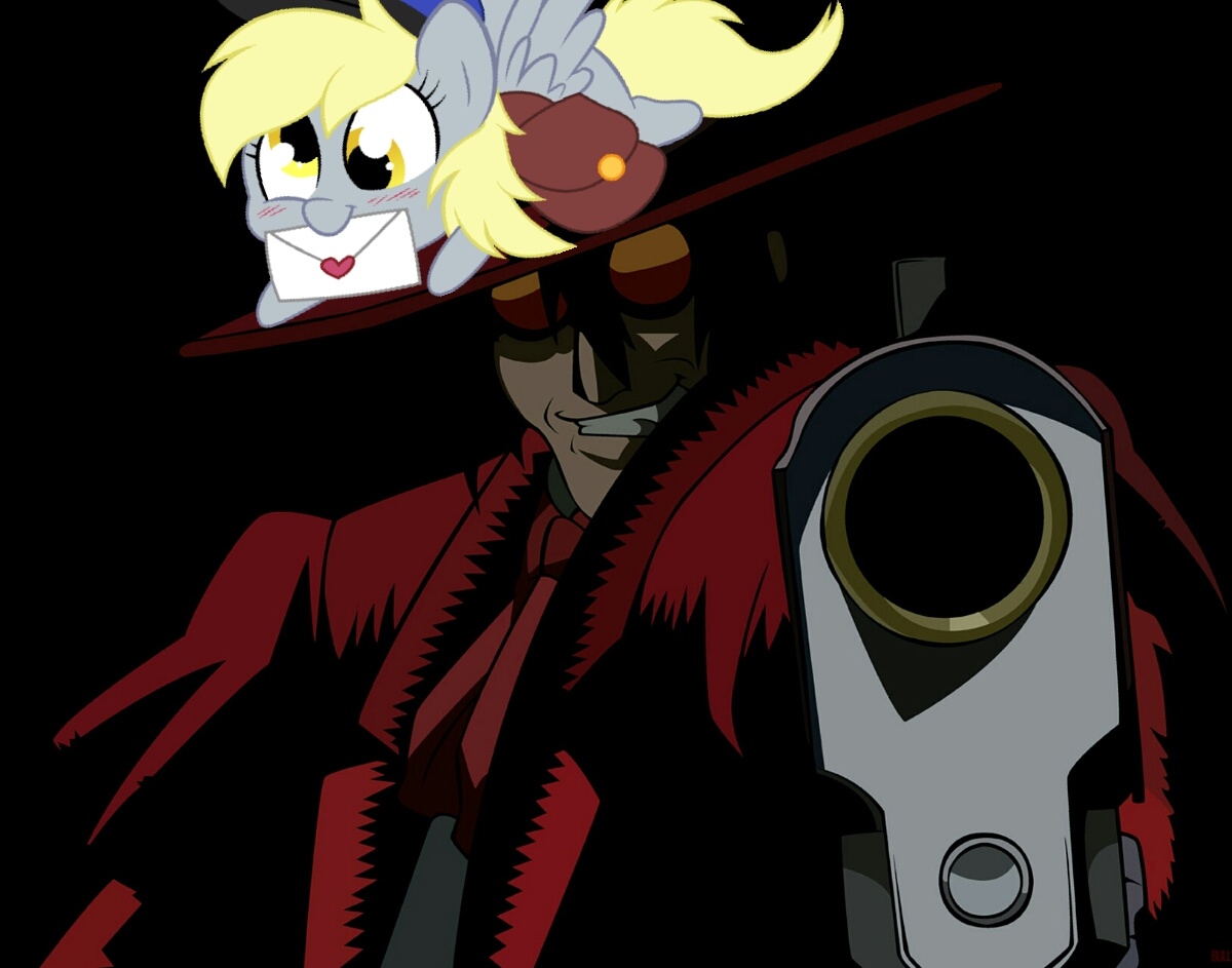 #357707 - safe, derpy hooves, pegasus, pony, g4, alucard, blushing ...