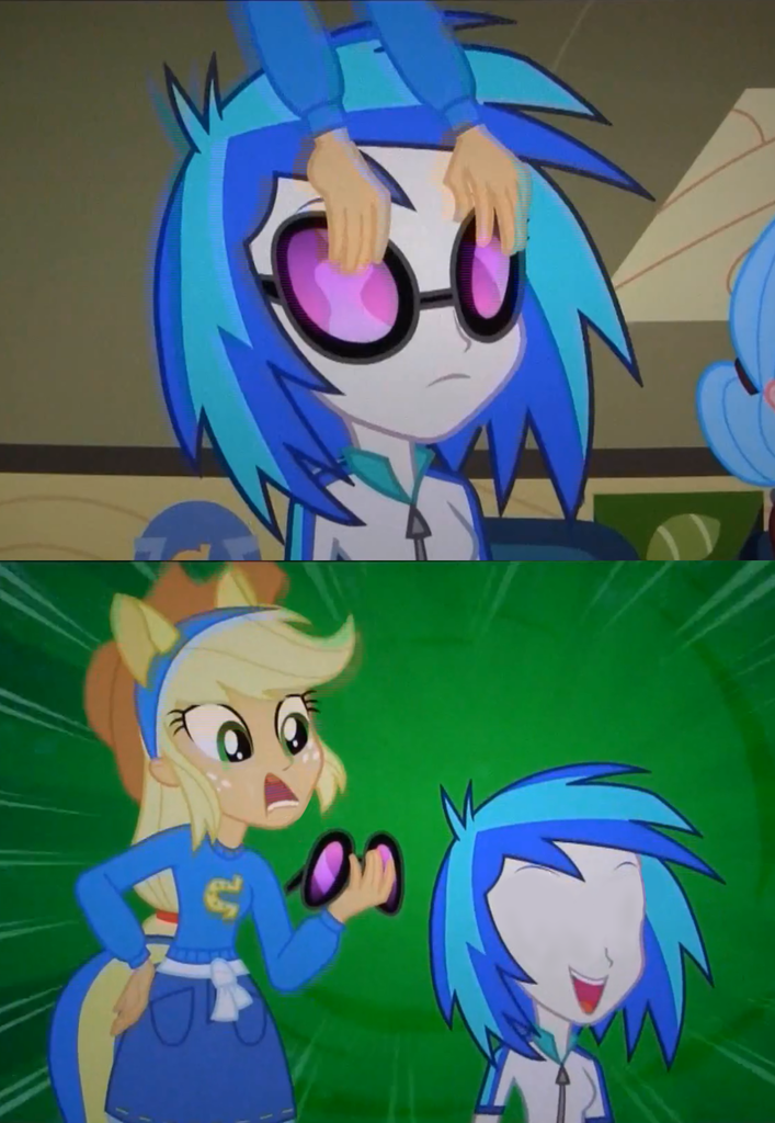 #358363 - safe, edit, edited screencap, screencap, applejack, dj pon-3 ...