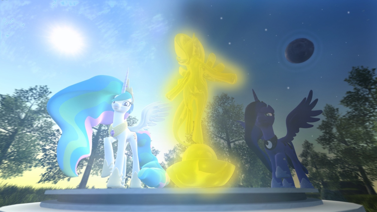 #358874 - safe, artist:allen77, princess celestia, princess luna, g4 ...