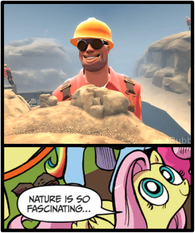 #340964 - safe, edit, fluttershy, pegasus, pony, idw, engineer ...