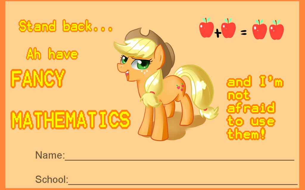 #341691 - safe, artist:annakitsun3, applejack, g4, fancy mathematics ...