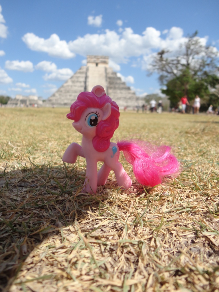 #342663 - safe, artist:cilea-d, pinkie pie, chichen itza, irl, mexico ...