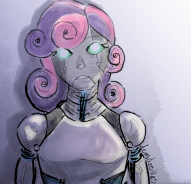 #370167 - safe, artist:demdoodles, sweetie belle, android, gynoid ...