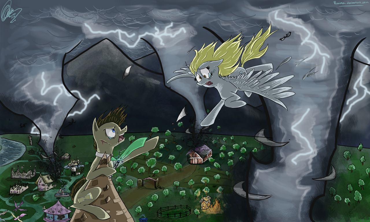 #373645 - safe, artist:rinikka, derpy hooves, doctor whooves ...