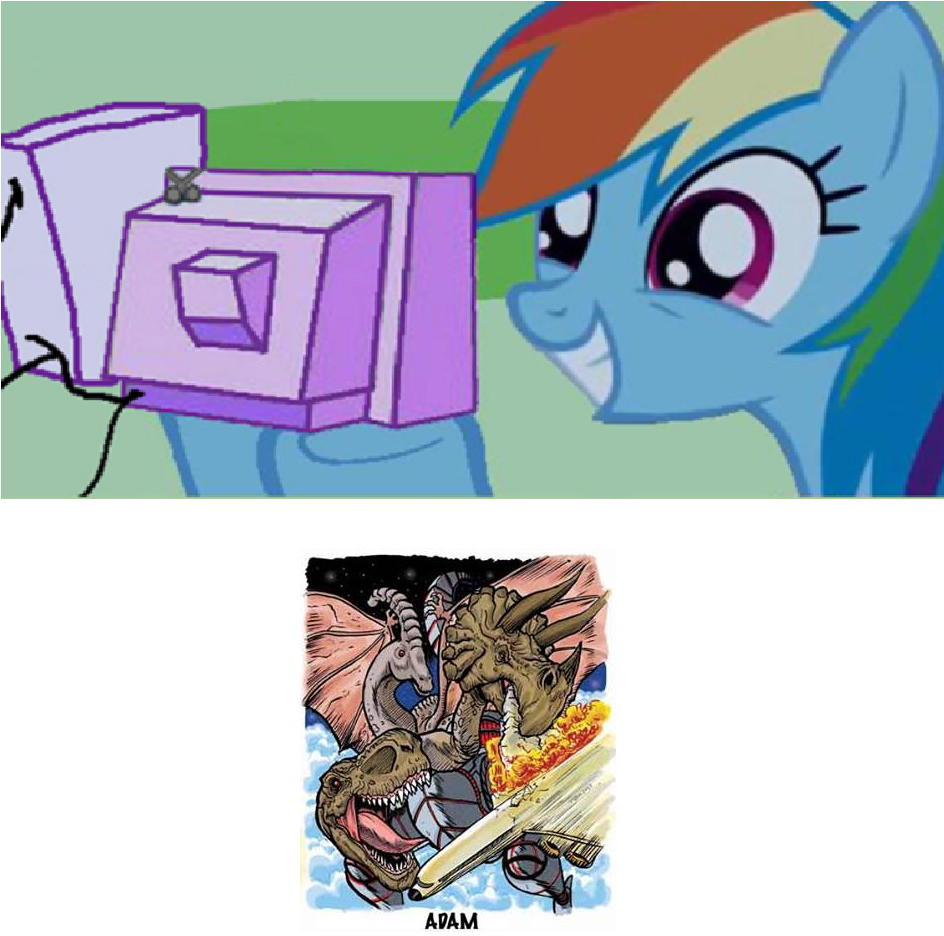 #376599 - safe, rainbow dash, adam, colossal kaiju combat, exploitable ...