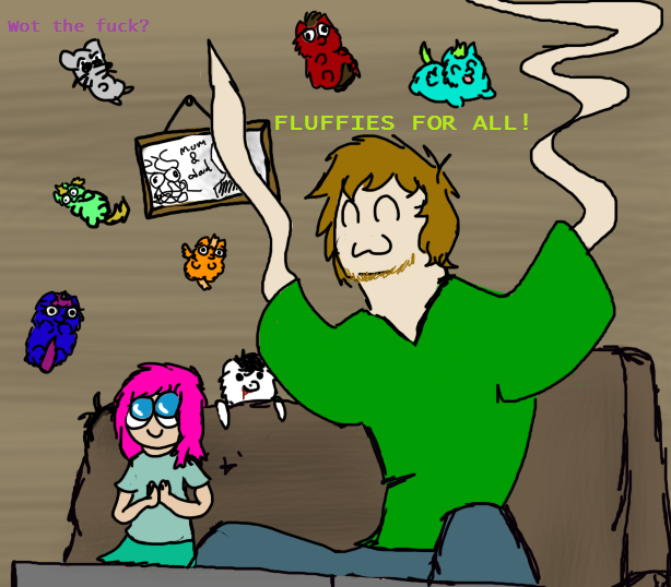 #377316 - safe, artist:aichi, edit, fluffy pony, human, cropped, fluffy ...