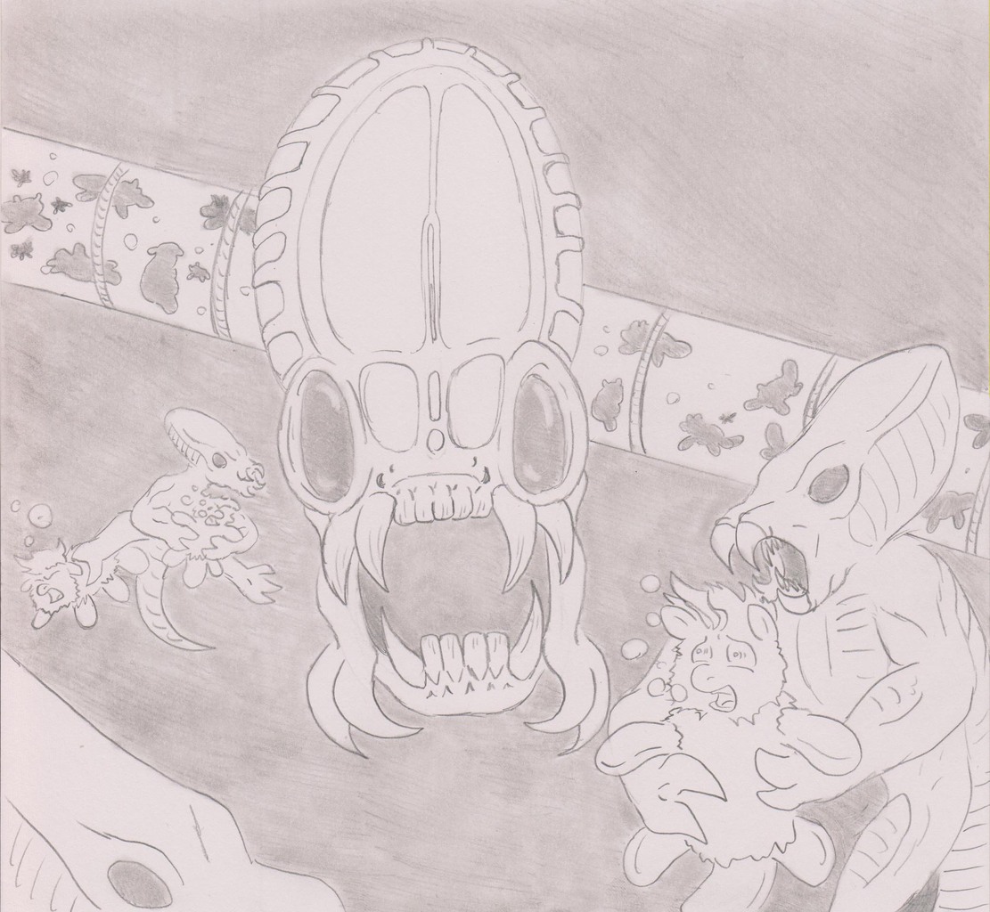 #378423 - grimdark, artist:santanon, fluffy pony, ecco the dolphin ...