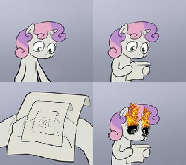 #364236 - safe, edit, sweetie belle, g4, droste effect, exploitable ...