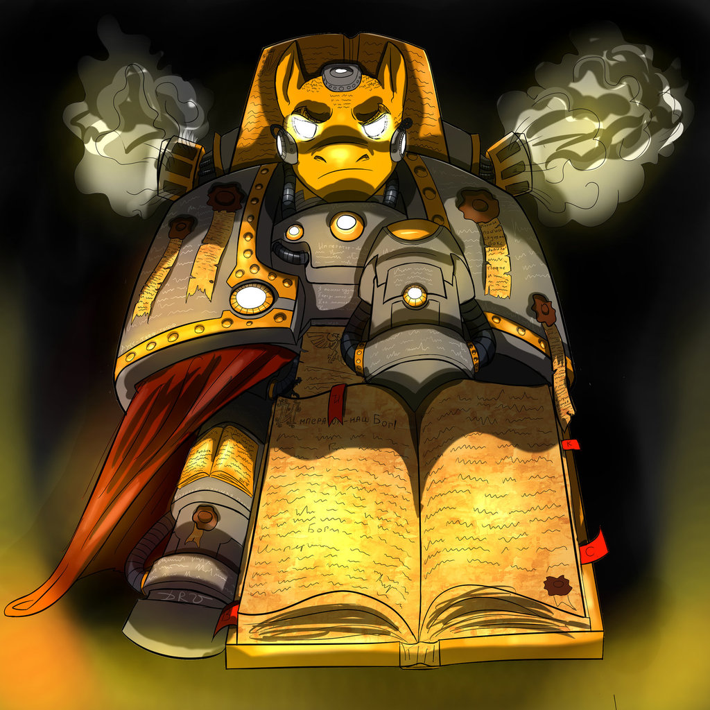 #367124 - safe, artist:dru-4an, pony, armor, astartes pattern baldness ...