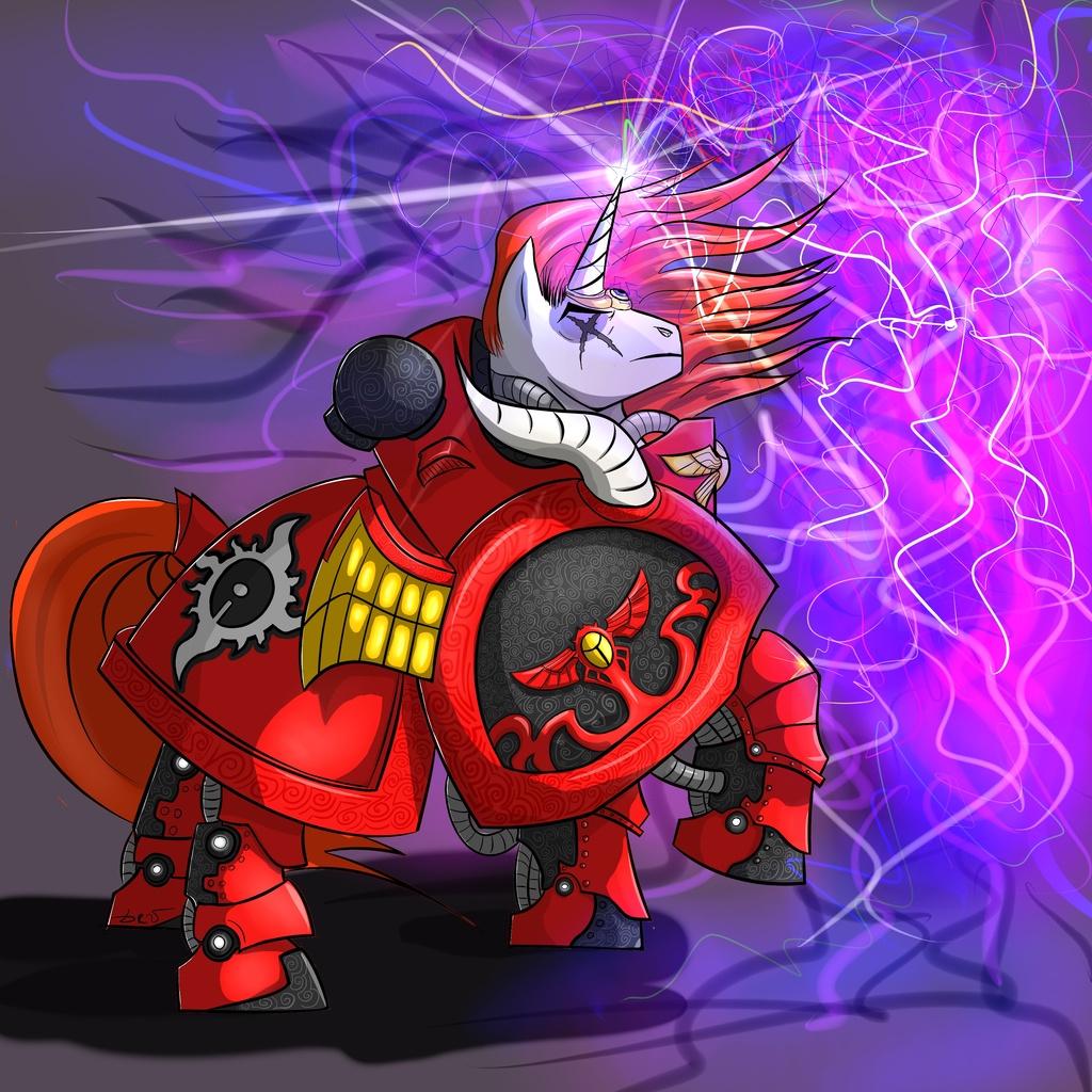 #367126 - safe, artist:dru-4an, pony, unicorn, armor, magnus the red ...