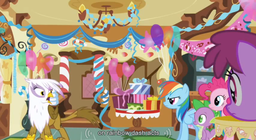 #396370 - safe, screencap, berry punch, berryshine, gilda, pinkie pie ...