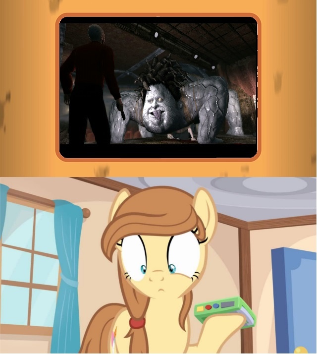 #398310 - safe, oc, oc only, oc:cream heart, earth pony, human, pony, g4, deadly premonition ...