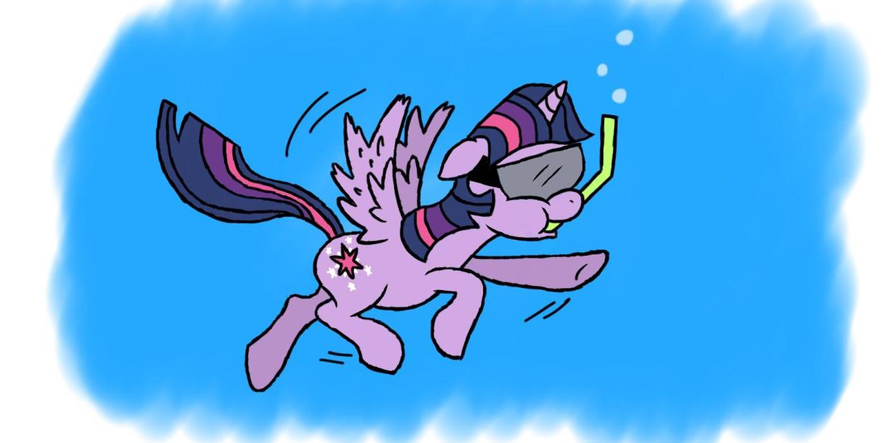 #400849 - safe, twilight sparkle, alicorn, pony, bubble, diving ...