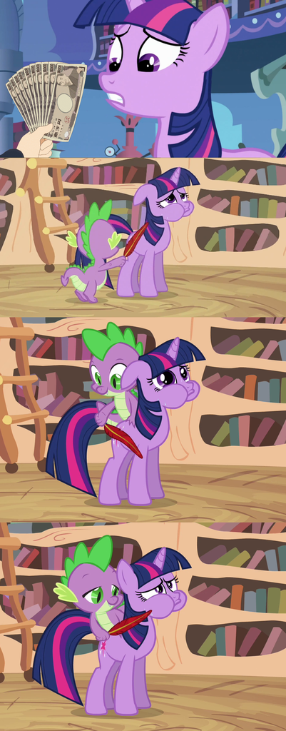 #401139 - safe, spike, twilight sparkle, dragon, pony, unicorn, g4 ...