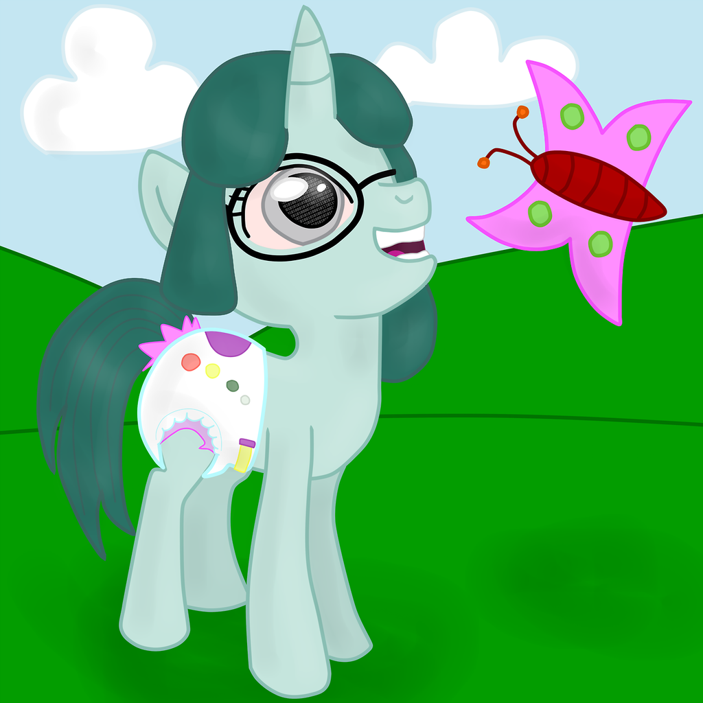 #402192 - safe, oc, oc only, oc:geneva, butterfly, pony, unicorn ...