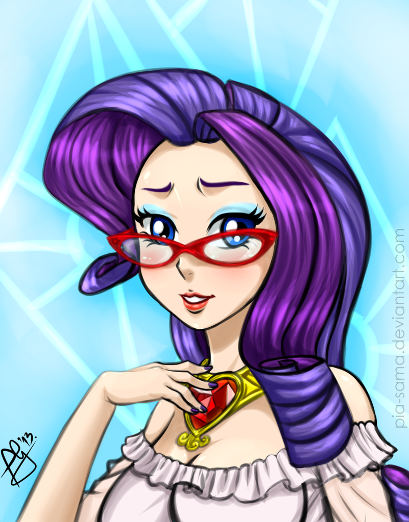 #388902 - safe, artist:pia-sama, rarity, human, g4, female, fire ruby ...