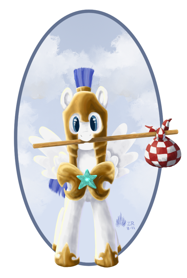 #389170 - safe, artist:sagebrushpony, oc, oc only, oc:storm stunner, armor, bindle, helmet ...