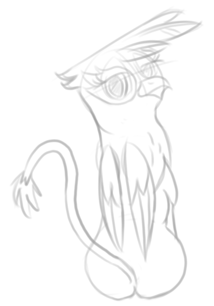 #389667 - safe, artist:saine grey, gilda, griffon, female, monochrome ...