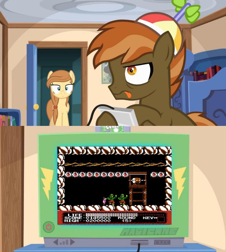 #408234 - safe, button mash, oc, oc:cream heart, earth pony, pony ...
