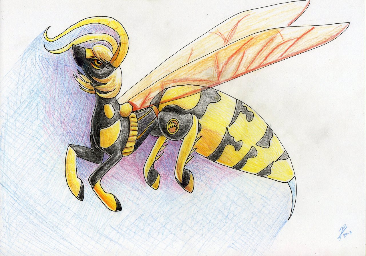 #410511 - safe, artist:dragonademetal, oc, oc only, monster pony, wasp ...