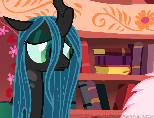 #410599 - safe, queen chrysalis, oc, oc:fluffle puff, tumblr:ask ...