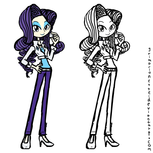 #414750 - safe, artist:grimarionette, rarity, human, beautiful, female ...