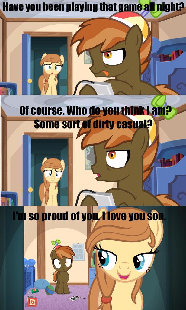 #391642 - safe, artist:jan, button mash, oc, oc:cream heart, earth pony, pony, button's ...