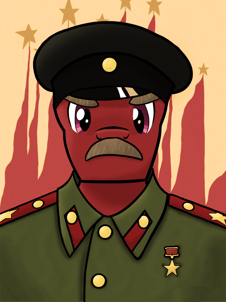 #394038 - safe, artist:10art1, semi-anthro, communism, josef stalin ...