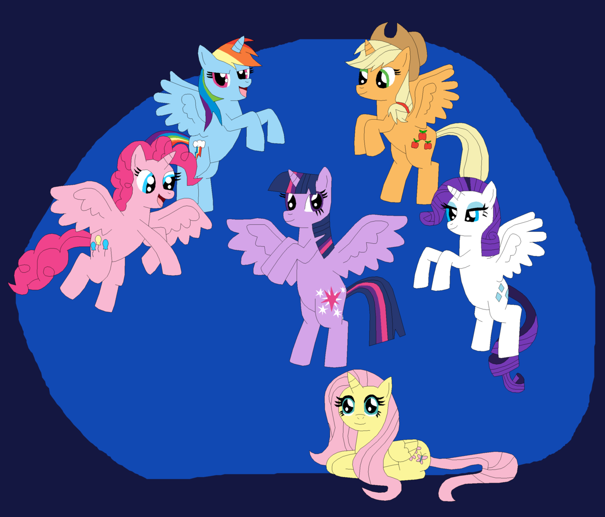 #425554 - safe, artist:kitsune257, applejack, fluttershy, pinkie pie ...