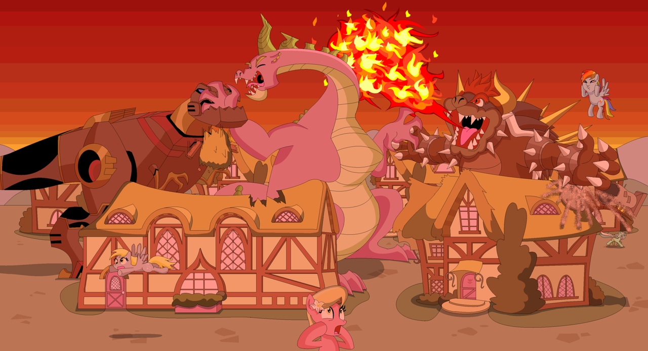 #426270 - safe, artist:koopa-master, derpy hooves, lily, lily valley ...