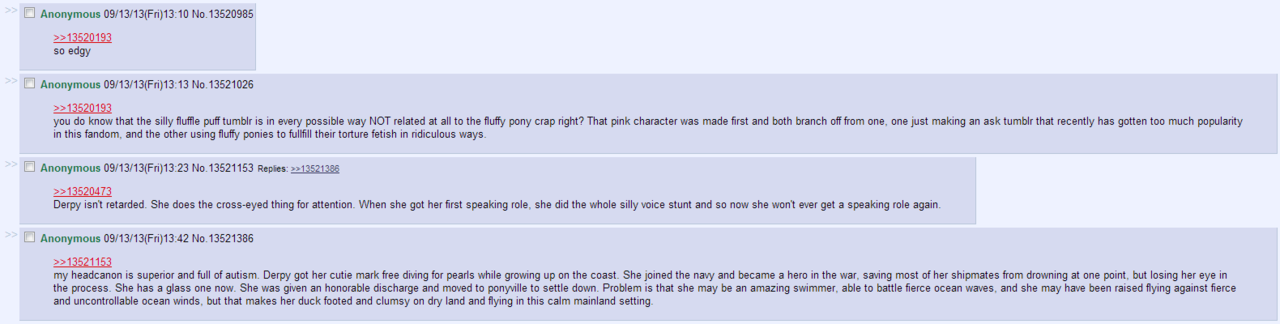 #427516 - safe, derpy hooves, oc, oc:fluffle puff, g4, /mlp/, 4chan ...