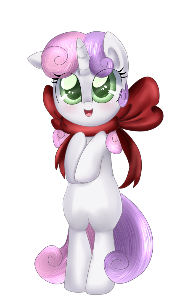 #428989 - safe, artist:pridark, sweetie belle, pony, bipedal, bow, cute ...