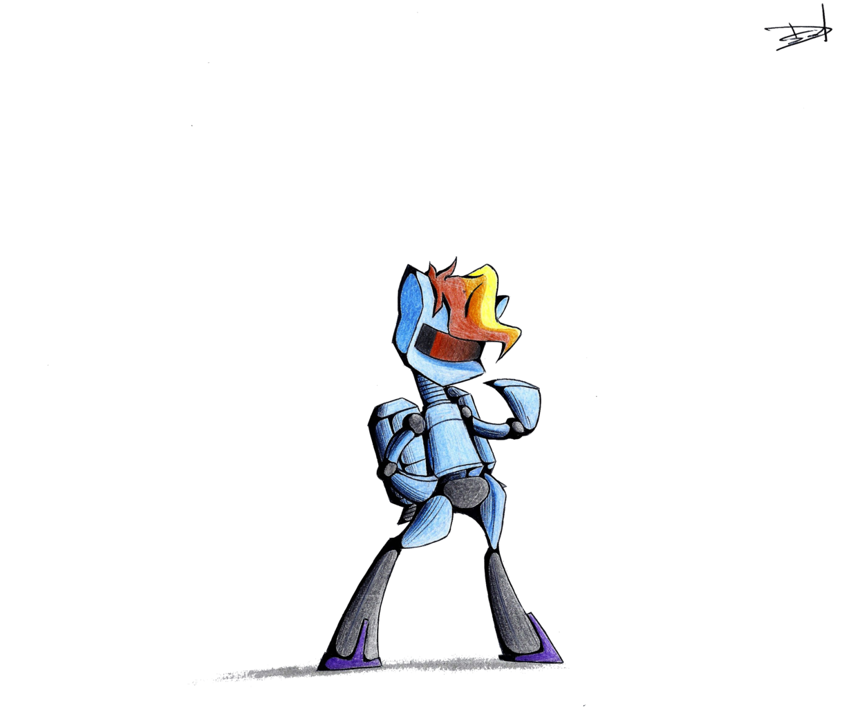 #429873 - safe, artist:quynzel, rainbow dash, robot, .mov, female, r ...