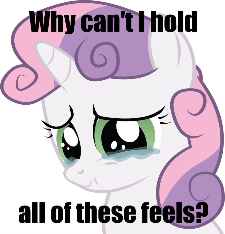 #430127 - safe, sweetie belle, g4, caption, crying, feels, female ...