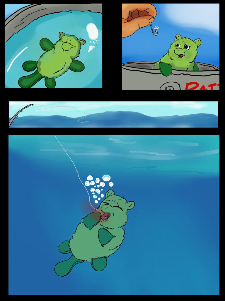 #436657 - grimdark, artist:roufe, fluffy pony, bait, blood, comic ...