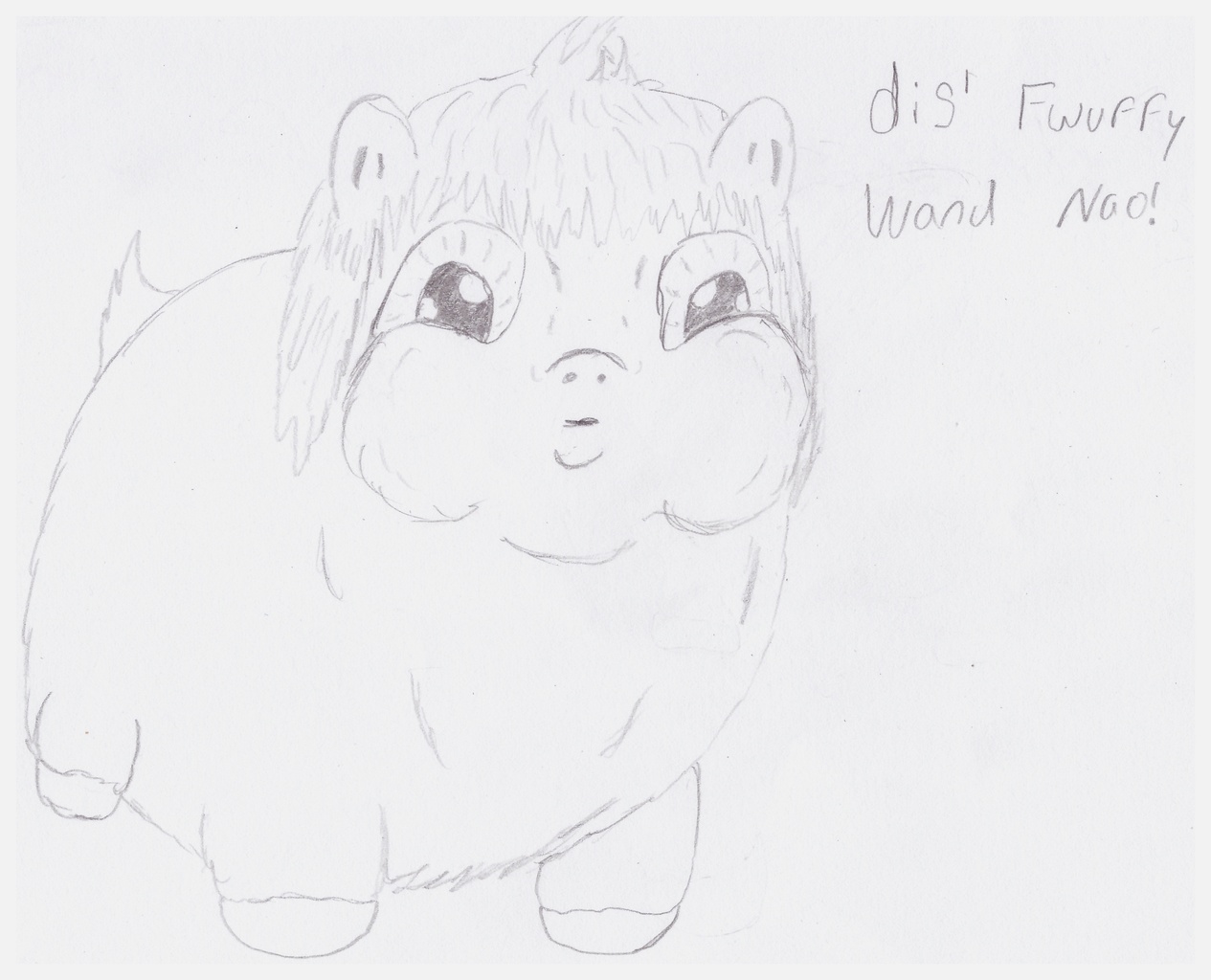 #417829 - safe, fluffy pony, cheek puffing, fluffy pony original art ...