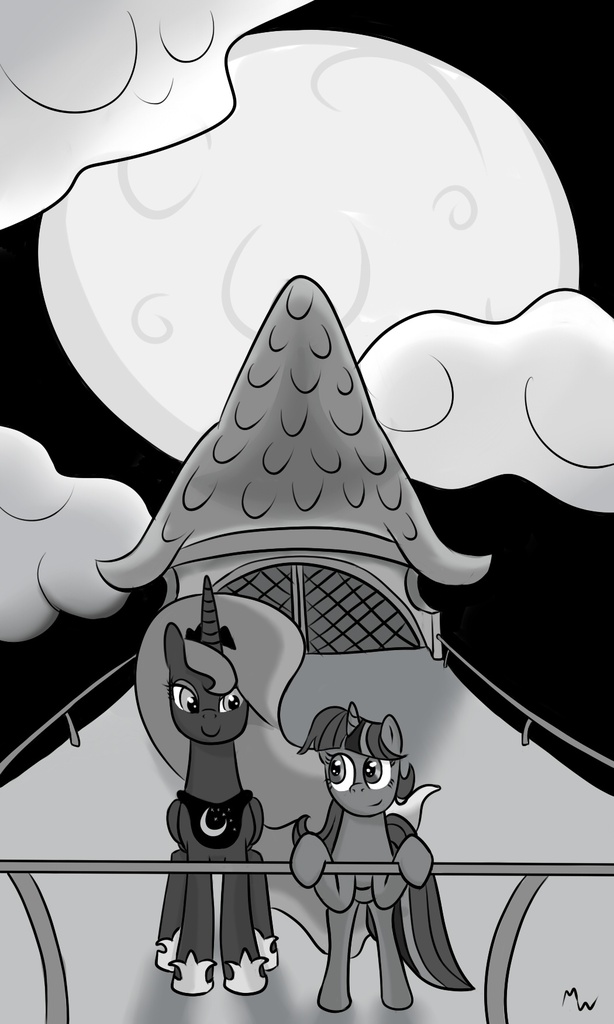 #438111 - safe, artist:midnight-wizard, princess luna, twilight sparkle ...