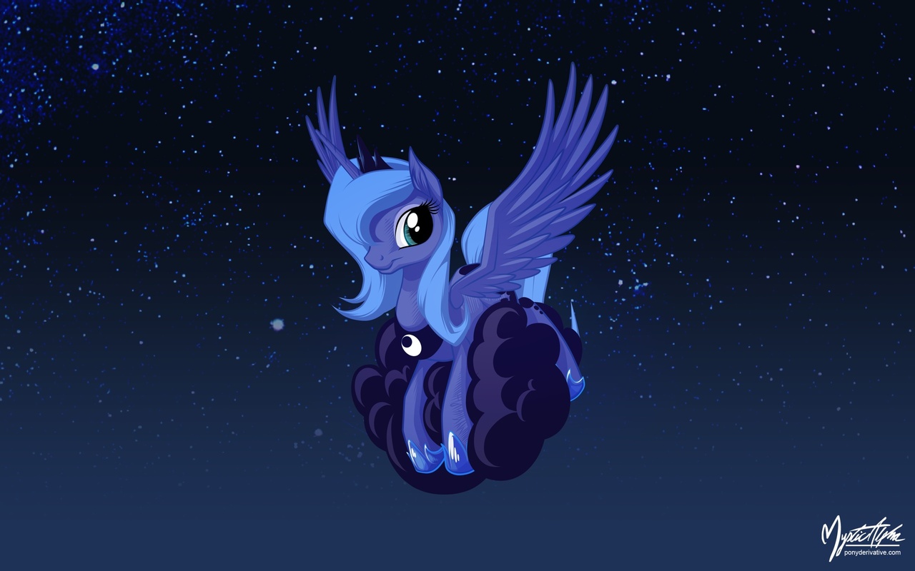 #421508 - safe, artist:mysticalpha, princess luna, g4, cloud, female ...