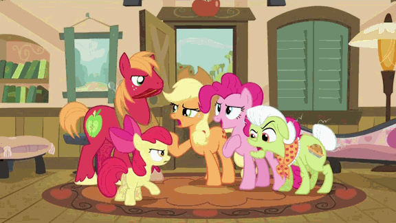 #521640 - safe, screencap, apple bloom, applejack, big macintosh ...