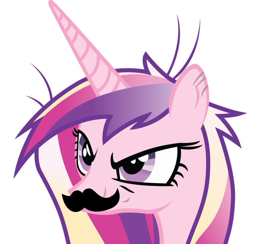 #513238 - safe, princess cadance, female, moustache, moustache edit ...