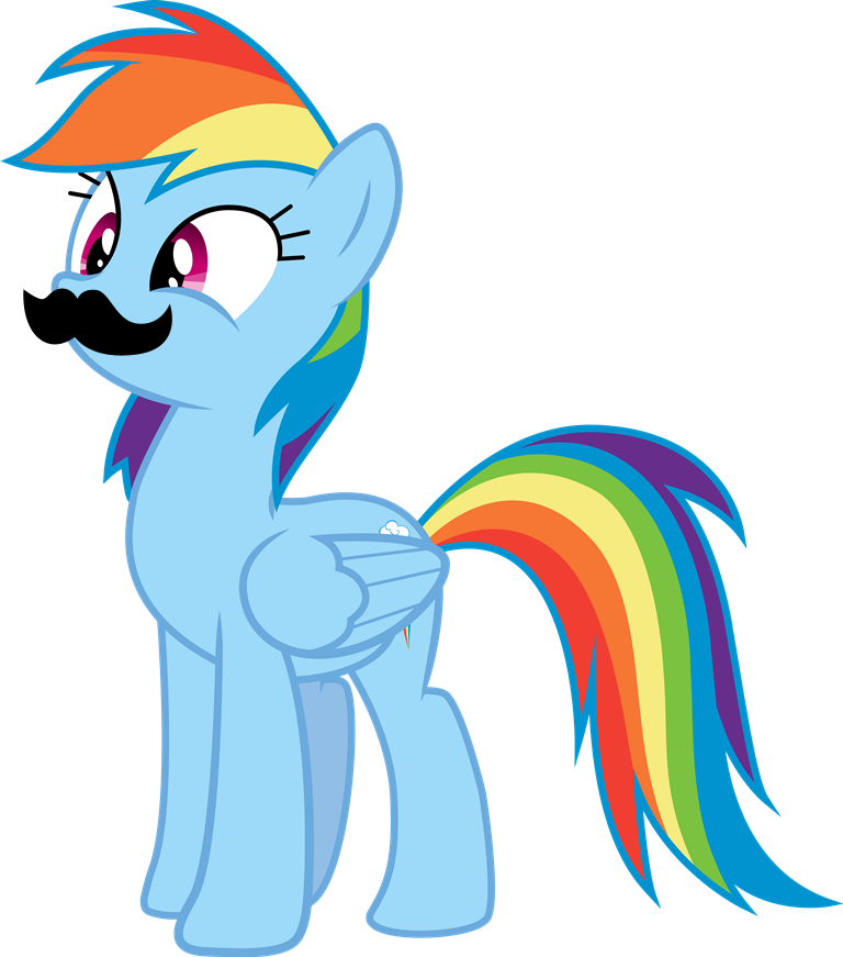 #513247 - safe, rainbow dash, female, meme, mousdash, moustache ...