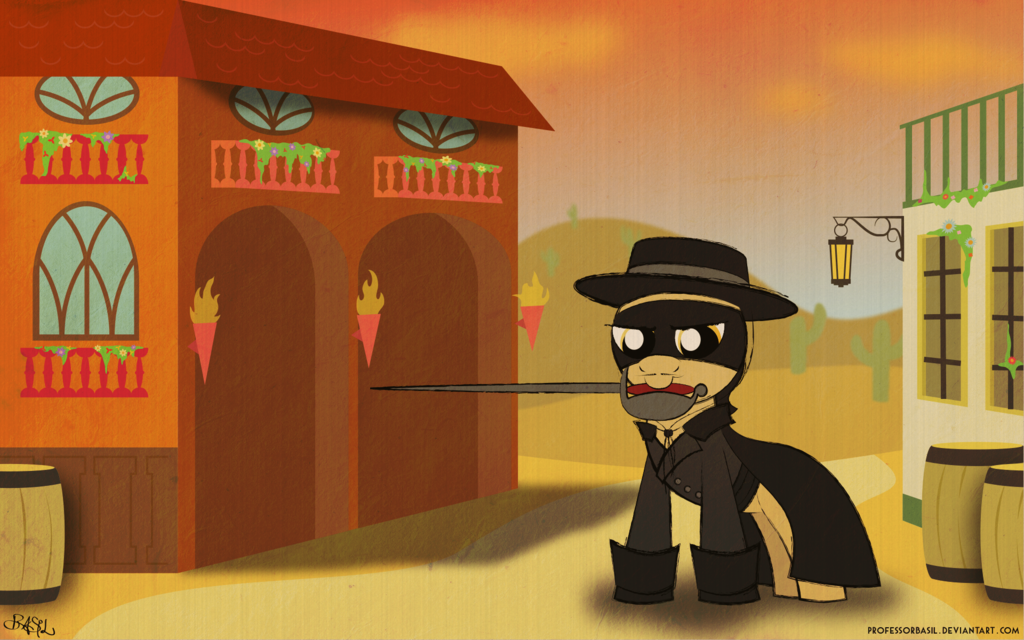 #532687 - safe, artist:professorbasil, pony, c:, clothes, hat, looking ...