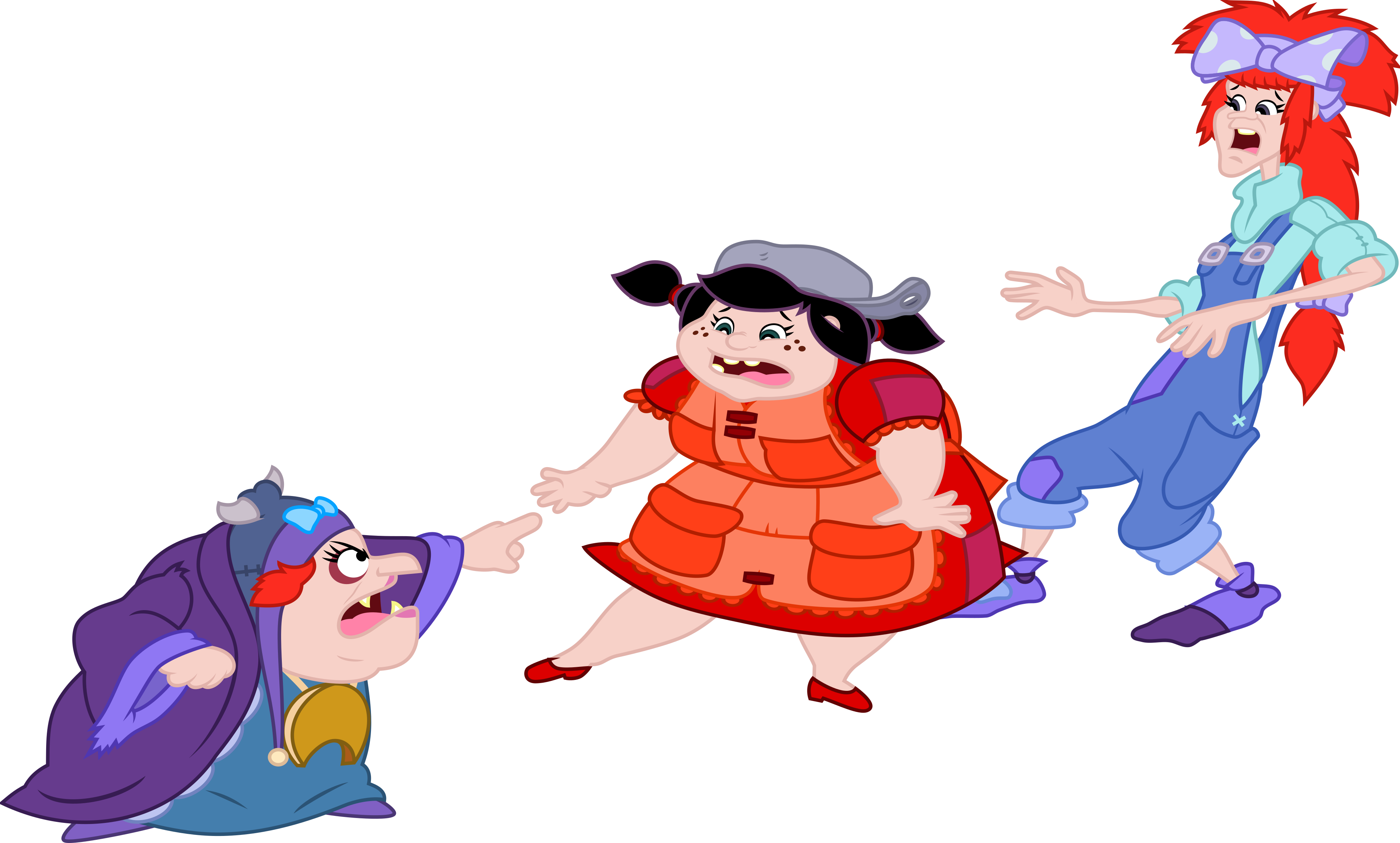 #535227 - safe, artist:jeatz-axl, draggle, hydia, reeka, human, g1, g4 ...